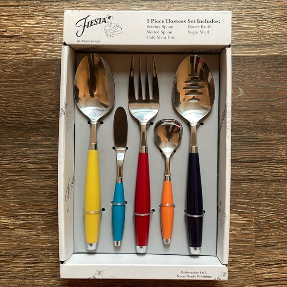 Fiesta | Dining | Nib Fiesta 5 Piece Hostess Set Serving Utensils ...